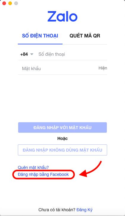 Cách đăng nhập Zalo bằng tài khoản facebook không cần mật khẩu | Hướng ...
